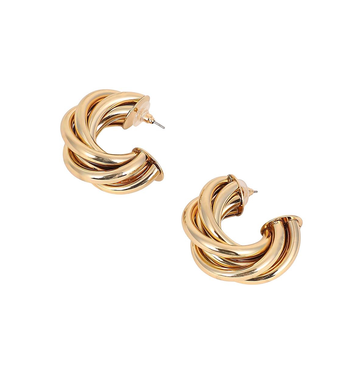 Click here for Womens The Chunky-Twist Half-Hoop Earrings - Calif... prices
