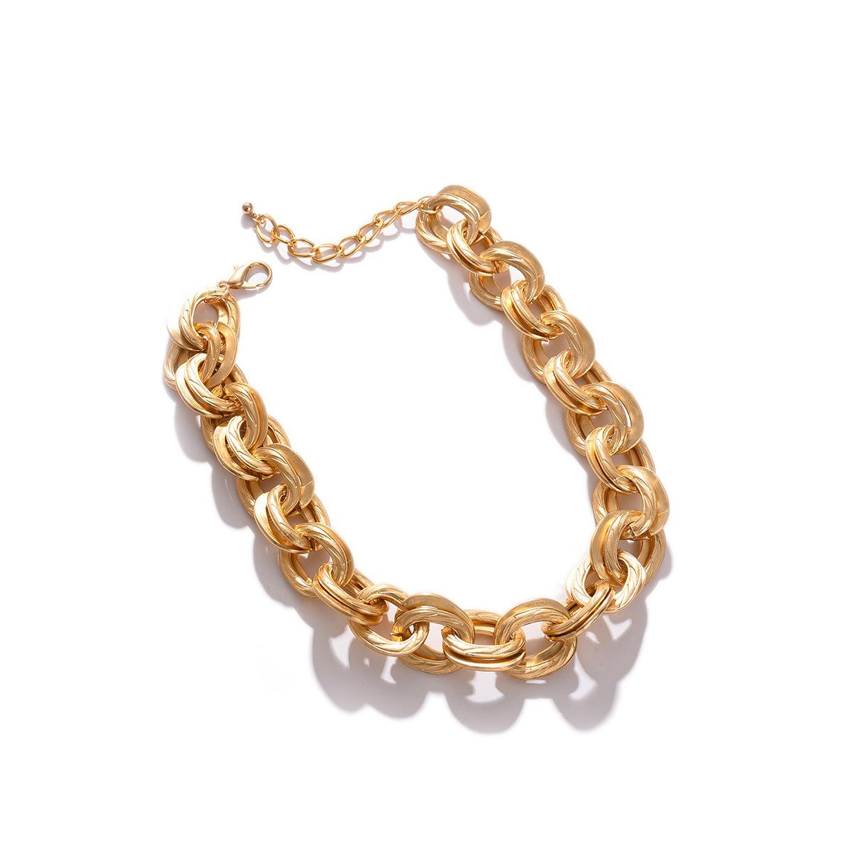 Click here for Sohi Womens Gold Metallic Chainlink Necklace - Gol... prices