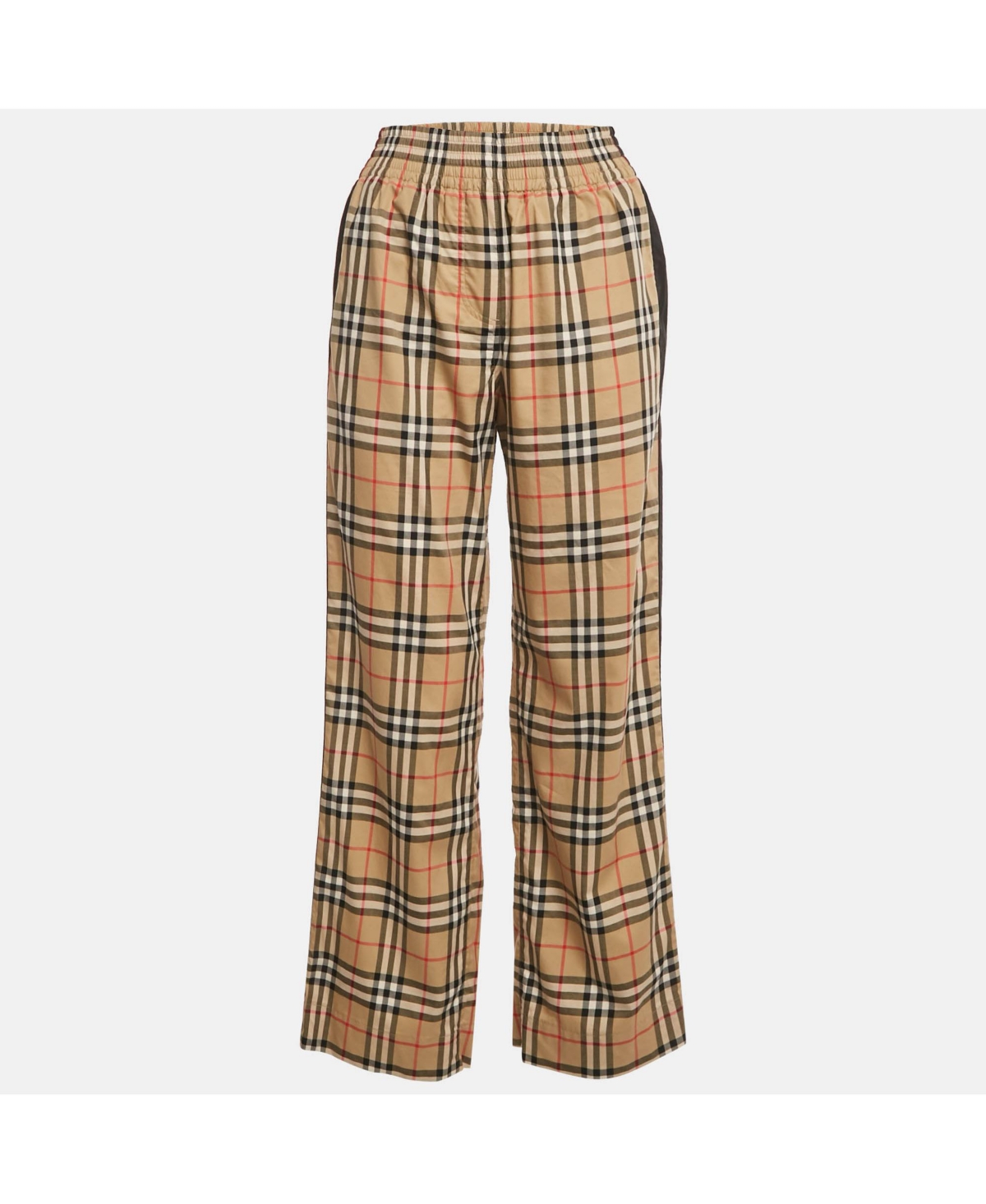 Click here for Pre-Owned Burberry Womens Check Print Cotton Contr... prices