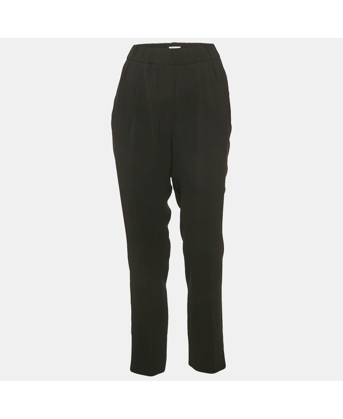 Click here for Pre-Owned Brunello Cucinelli Womens Black Crepe Tr... prices