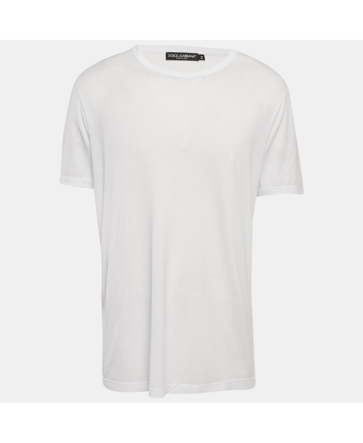 Click here for Pre-Owned Dolce & Gabbana Mens White Jersey Crewne... prices