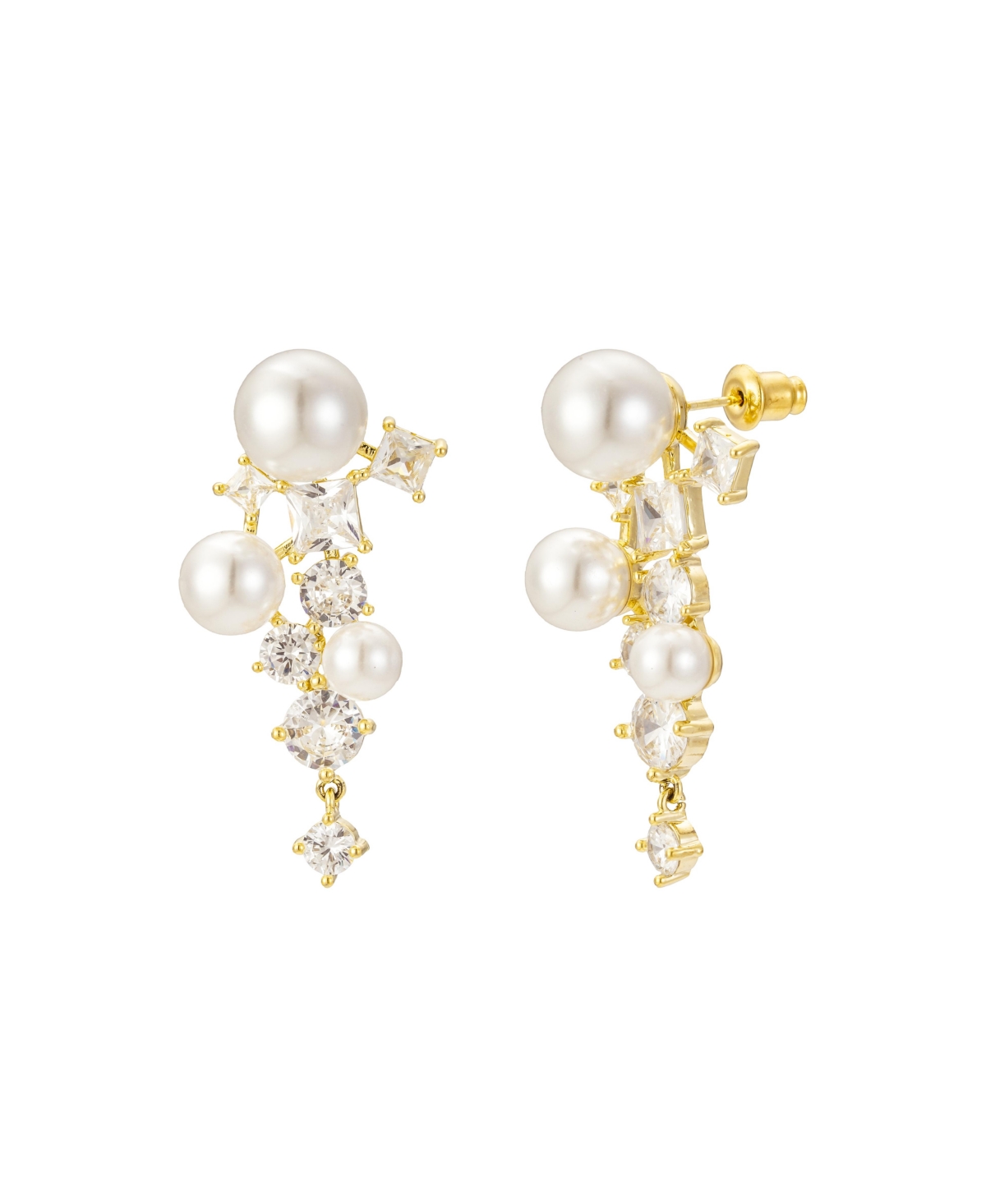 Click here for Alexandra Pearl and Crystal Drop Earrings - Gold prices