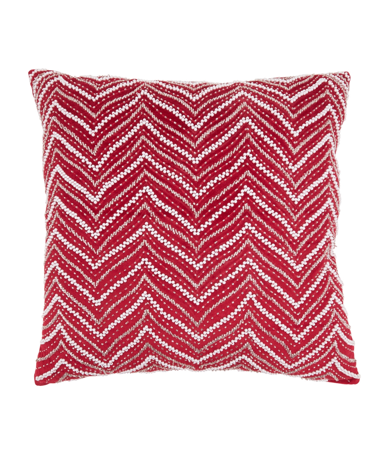 Click here for Saro Lifestyle Velvet Beaded Chevron Down Filled D... prices