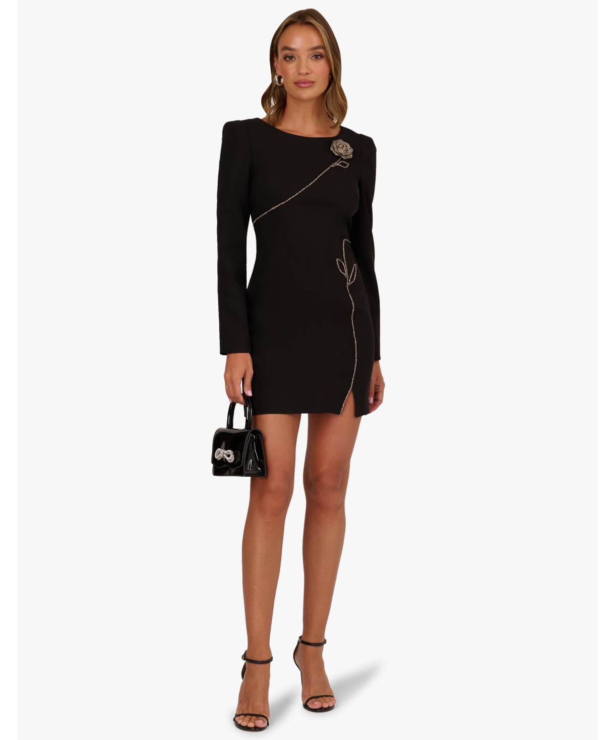 Click here for Adrianna Womens Stretch Crepe Blazer Dress - Black prices