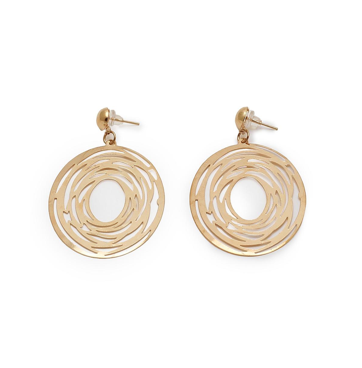 Click here for Sohi Womens Gold Rose Drop Earrings - Gold prices