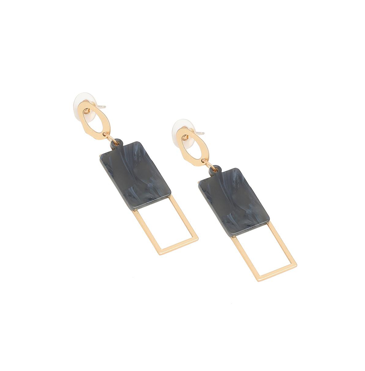 Click here for Sohi Womens Structured Drop Earrings - Black prices