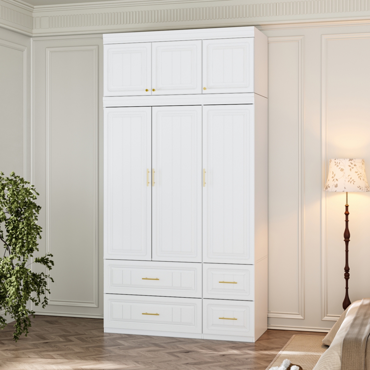 Click here for Homsee 6-Door Big Wardrobe Armoires with Hanging R... prices