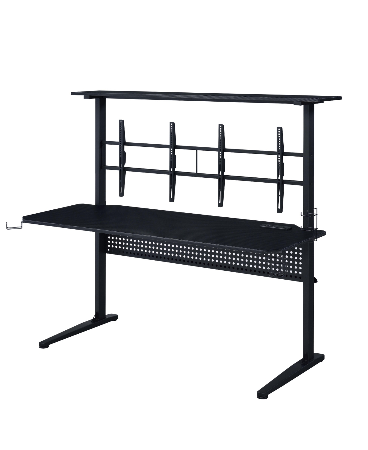 Click here for Flynama Black Gaming Desk with Led Light and Dual... prices