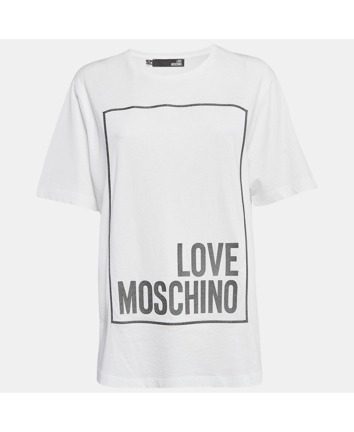 Click here for Pre-Owned Love Moschino Womens White Metallic Prin... prices