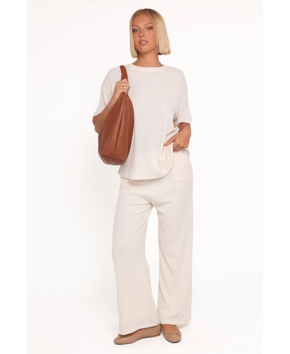 Click here for Petal and Pup Womens Granger Knit Pant Set - Cream prices