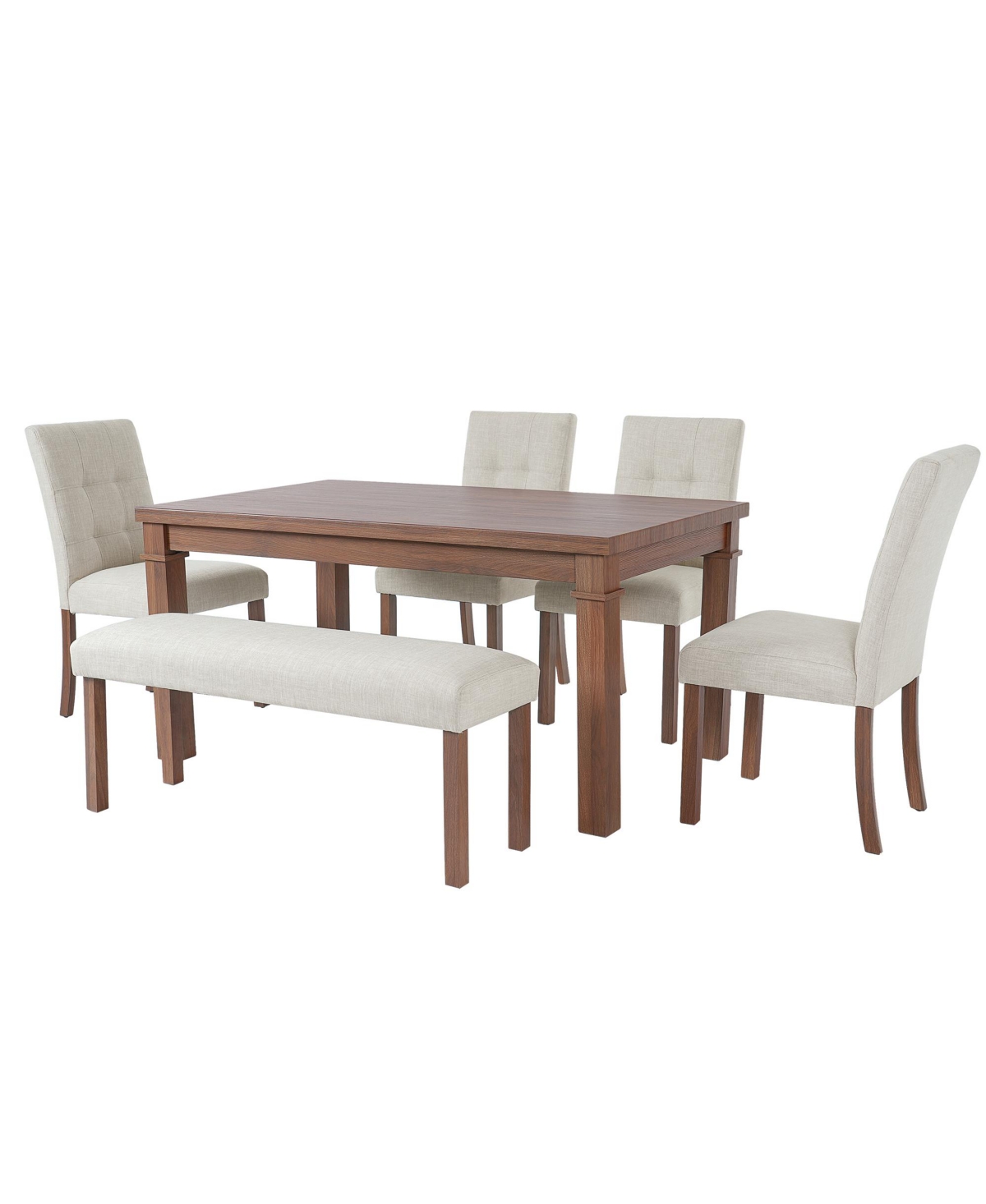 Click here for sumyeg 6-Piece Modern Dining Set with Rectangle Ki... prices