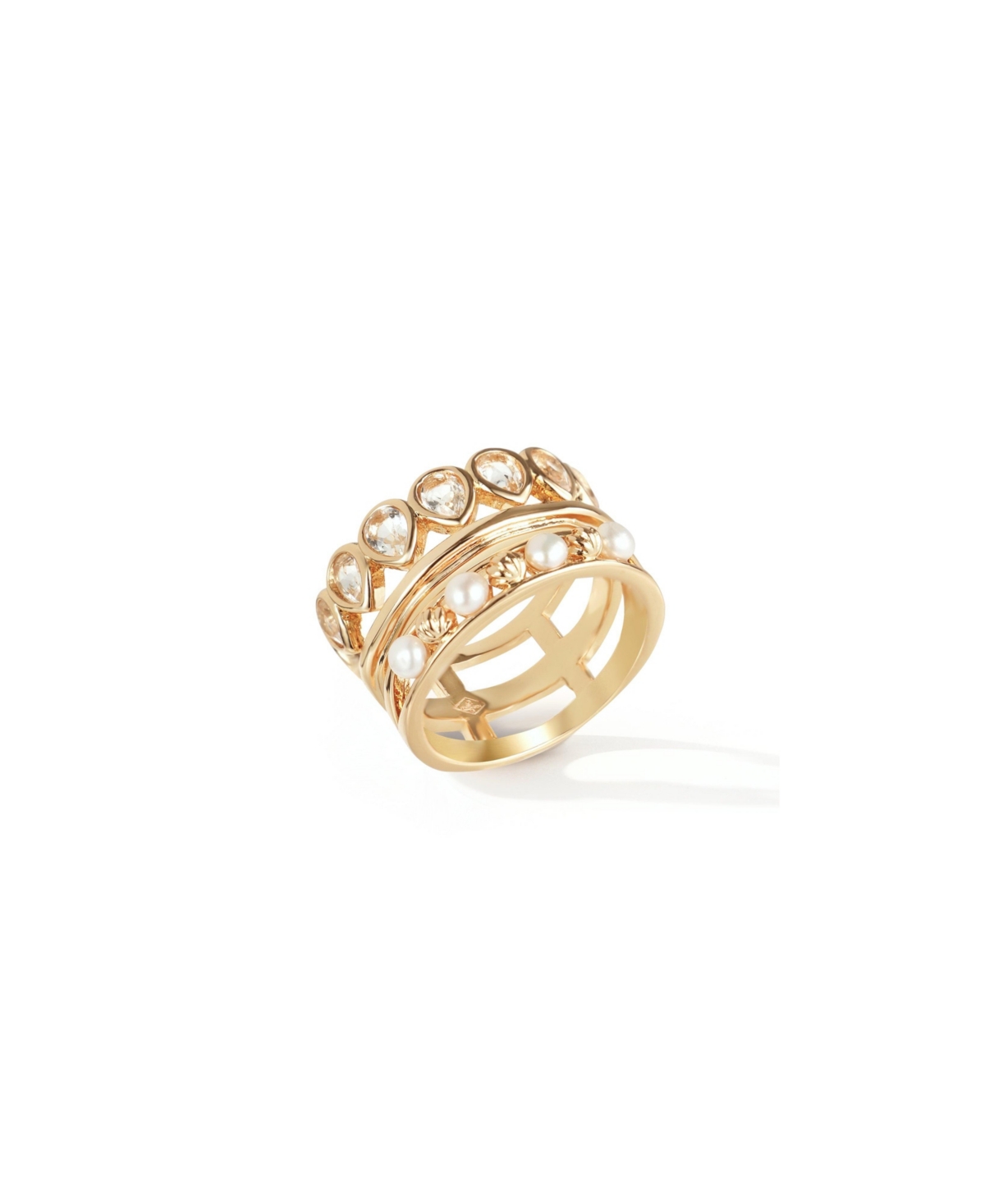 Click here for Retro Chic Aeolian Echo Ring - Gold prices