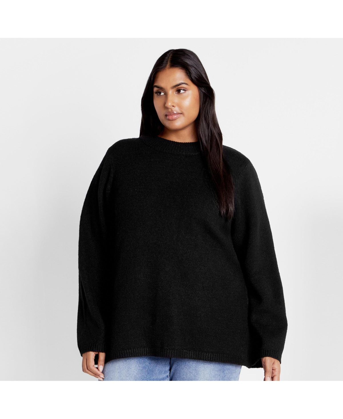 Click here for City Chic Womens Bow Back Sweater - Black prices