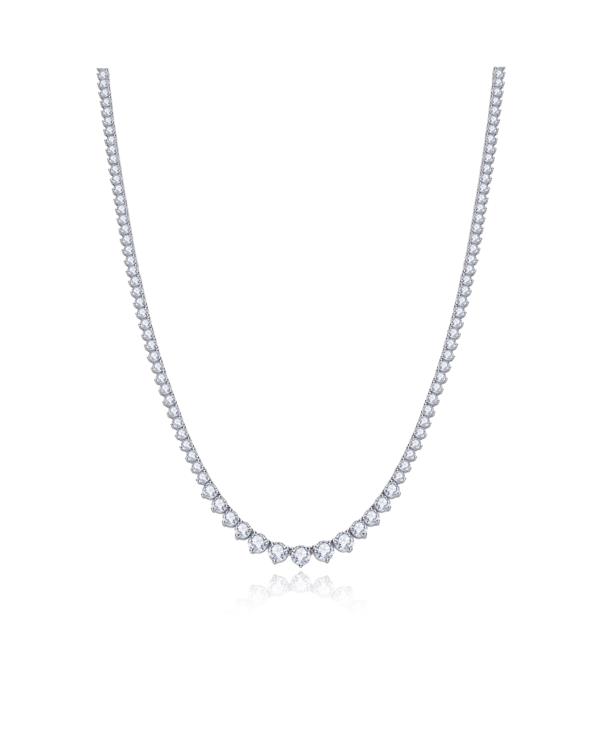 Click here for Untamed Petals High Society Tennis Necklace - Silv... prices