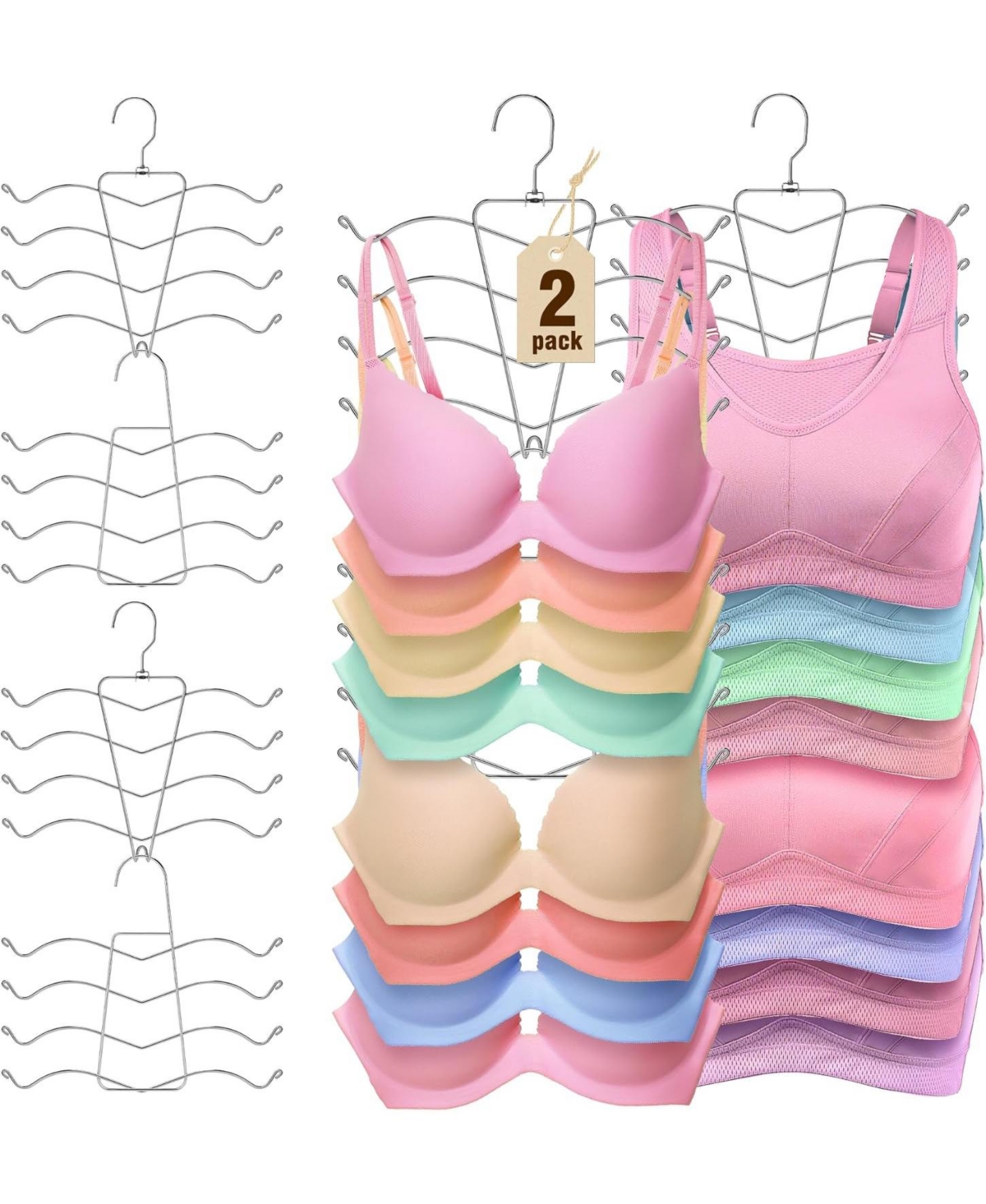 Click here for House Day Multi-Use Bra Organizer Metal Hanger for... prices