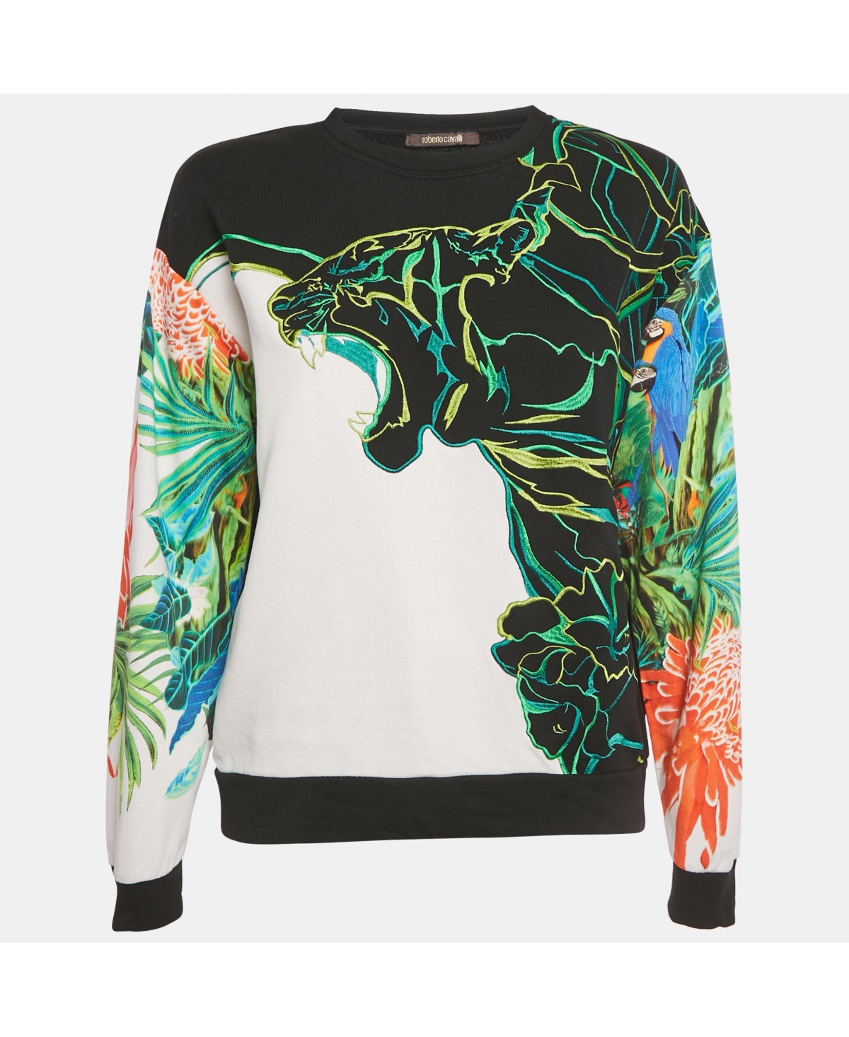 Click here for Pre-Owned Roberto Cavalli Womens Black/green Print... prices