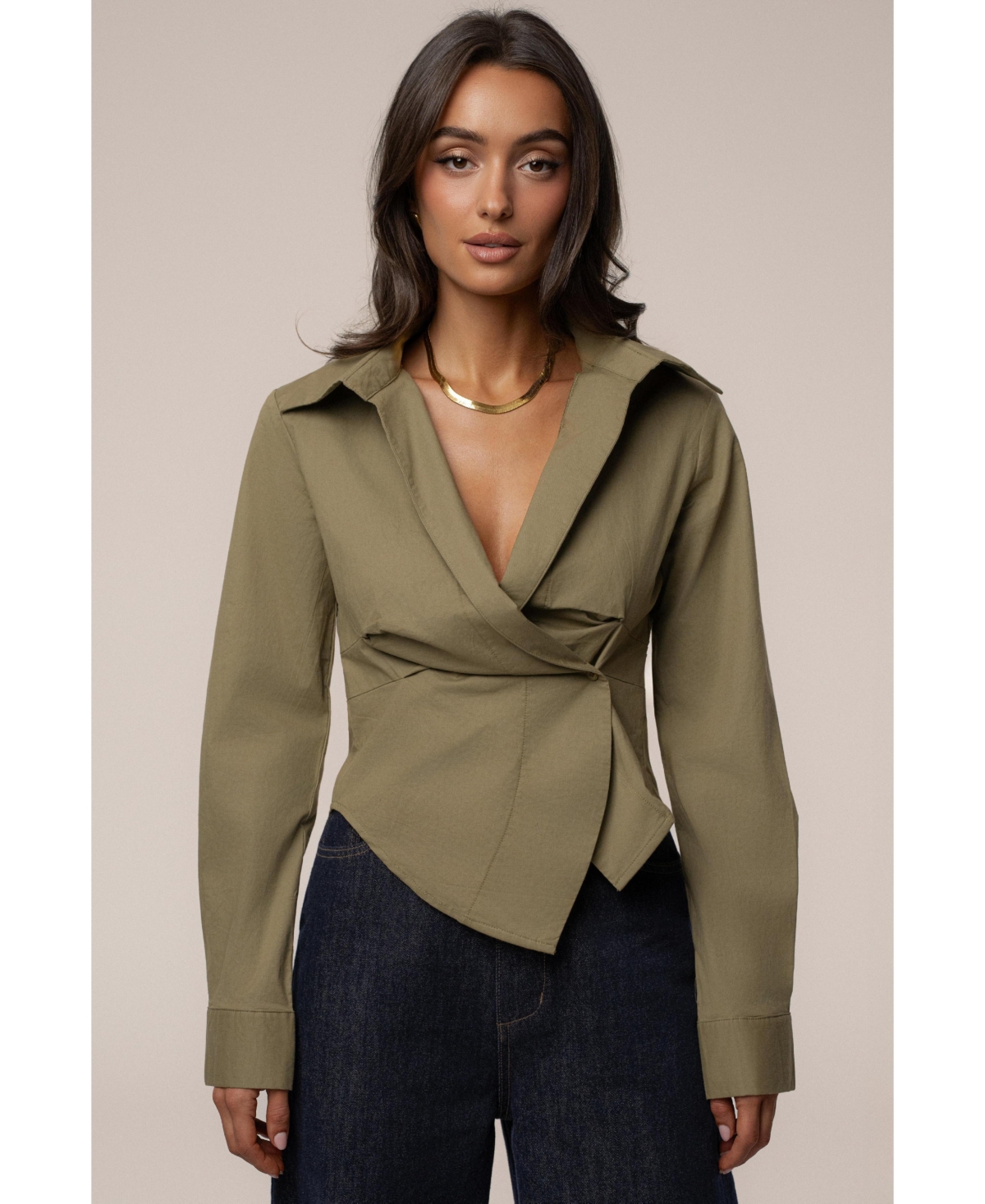 Click here for Jluxlabel Womens Sculpt And Form Blouse - Green prices