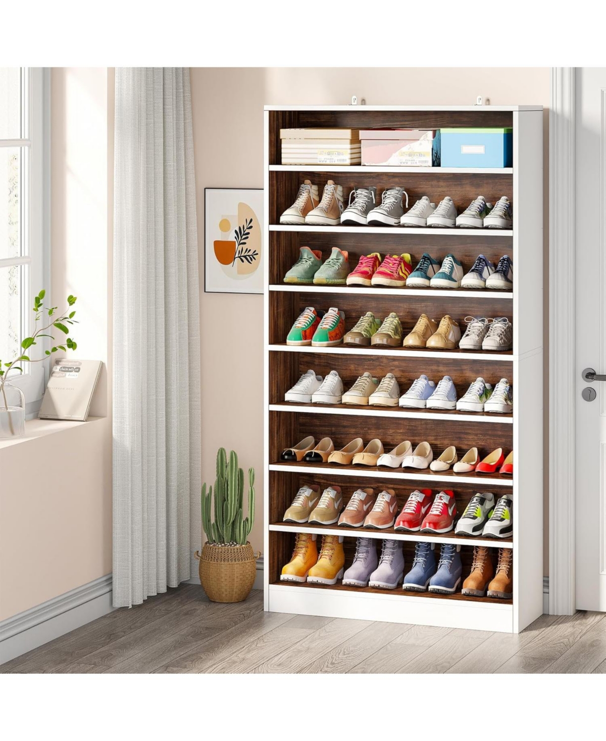 Click here for Tribesigns Tall Shoe Cabinet  9 Tiers 40-45 Pairs... prices
