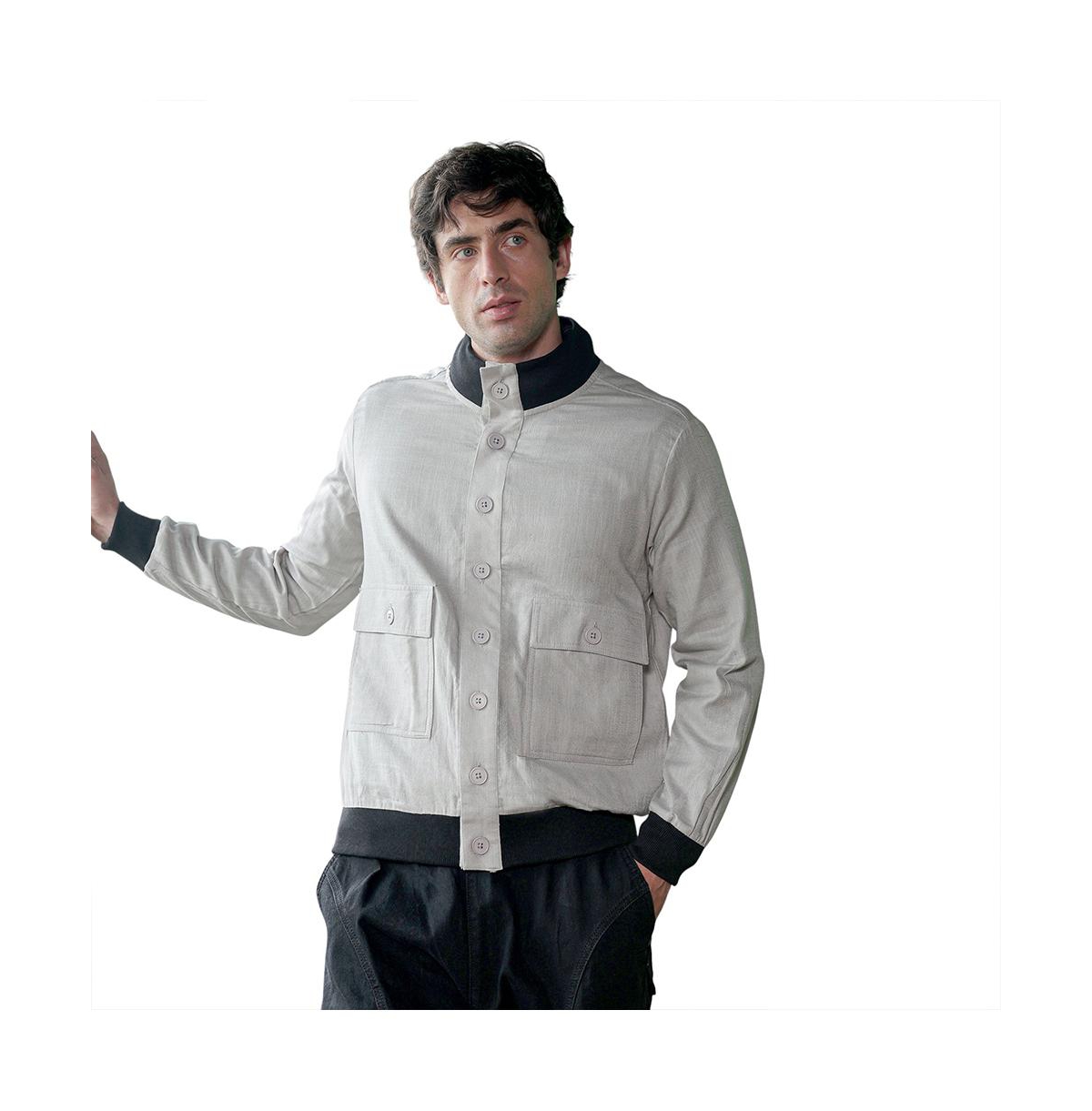 Click here for Campus Sutra Mens Cloud Tactile-Utility Bomber Jac... prices
