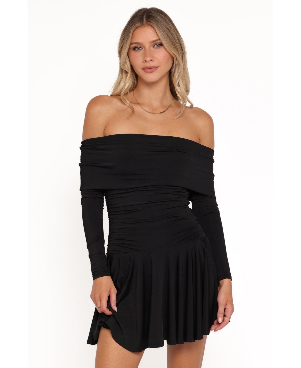 Click here for Petal and Pup Womens Messina Off Shoulder Mini Dre... prices