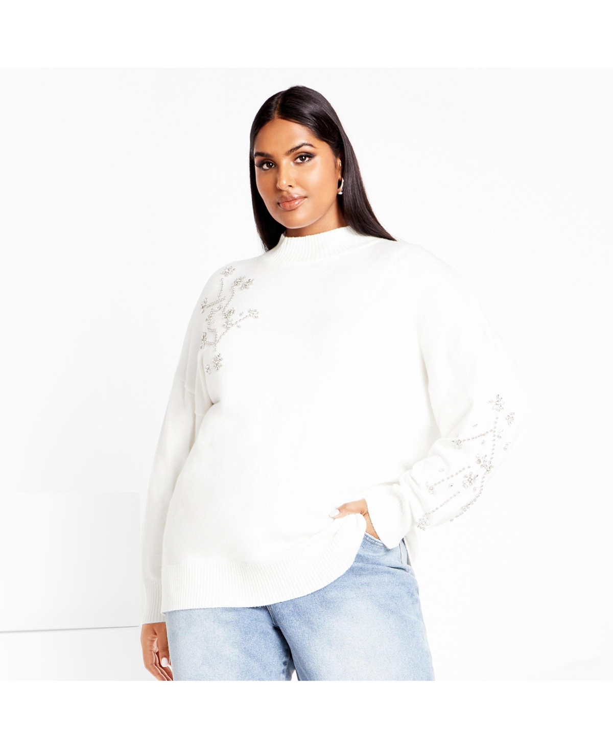 Click here for City Chic Womens Plus Size Maddison Sweater - Ivor... prices