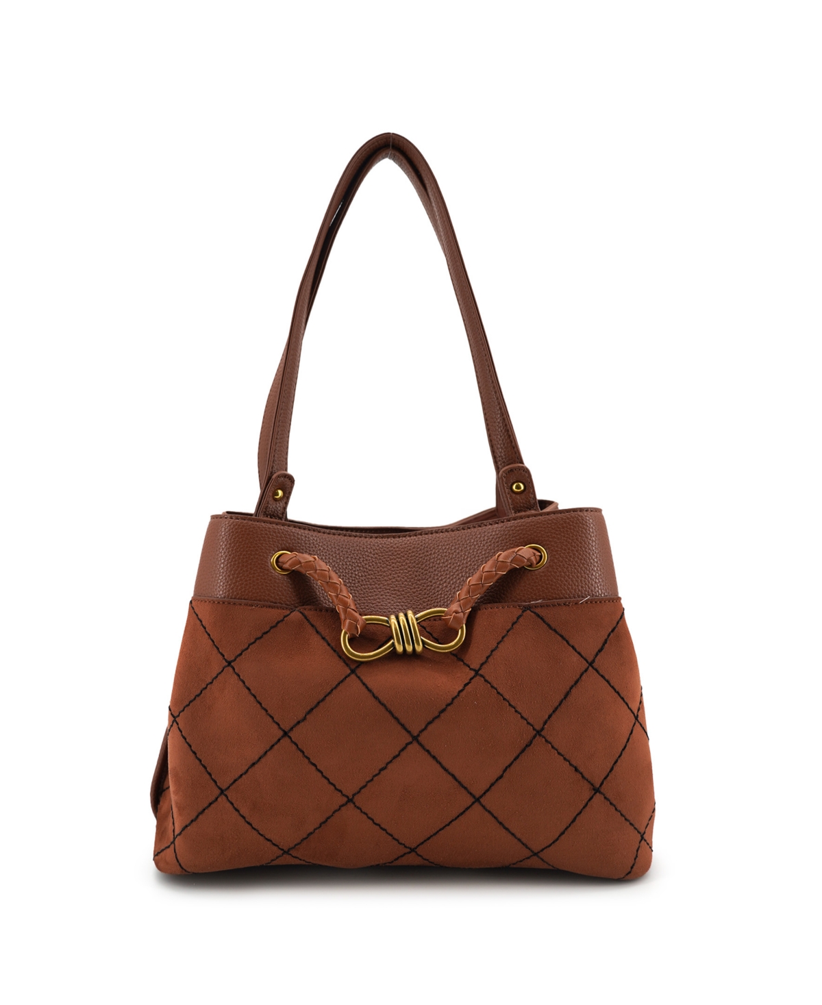 Click here for Like Dreams Velvet Bow Knot Medium Tote Bag - Burg... prices