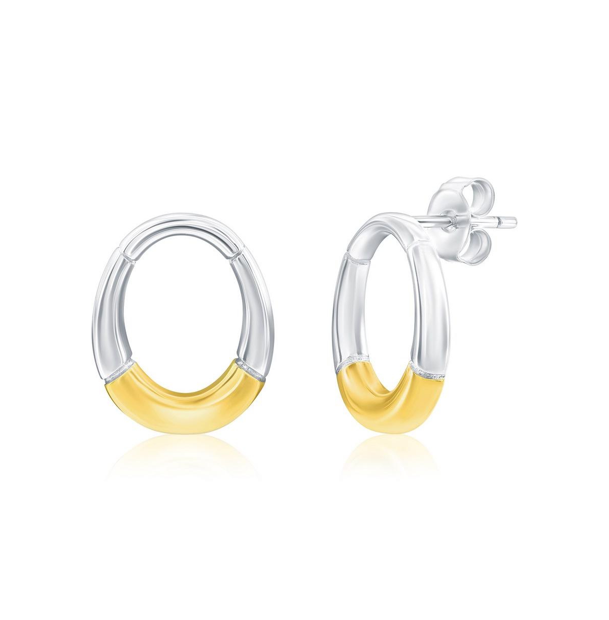 Click here for Simona Sterling Silver  Polished Oval Earrings - T... prices