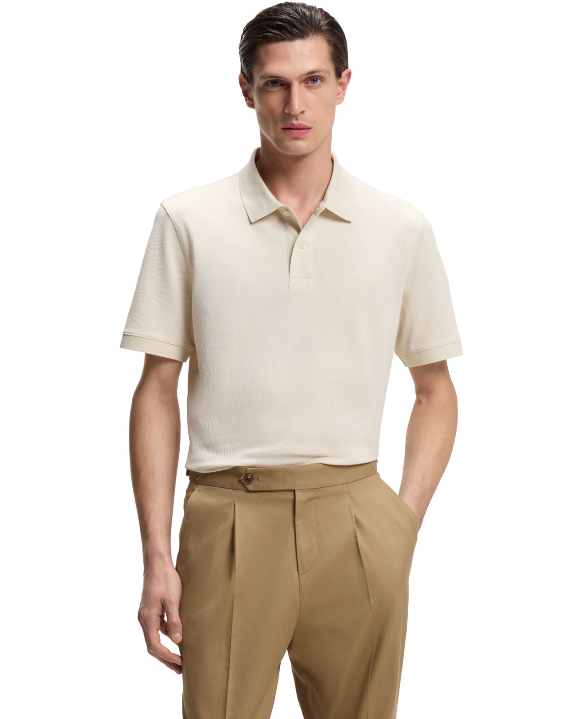 Click here for Boss by Hugo Boss Mens Cotton Pique Embroidered Lo... prices