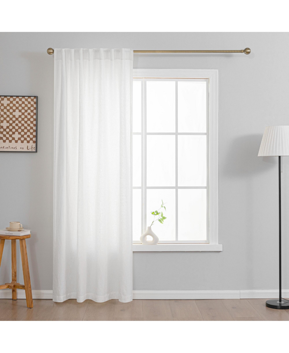 Click here for Awesome Home 100 Linen Room Darkening Back Tab Sin... prices