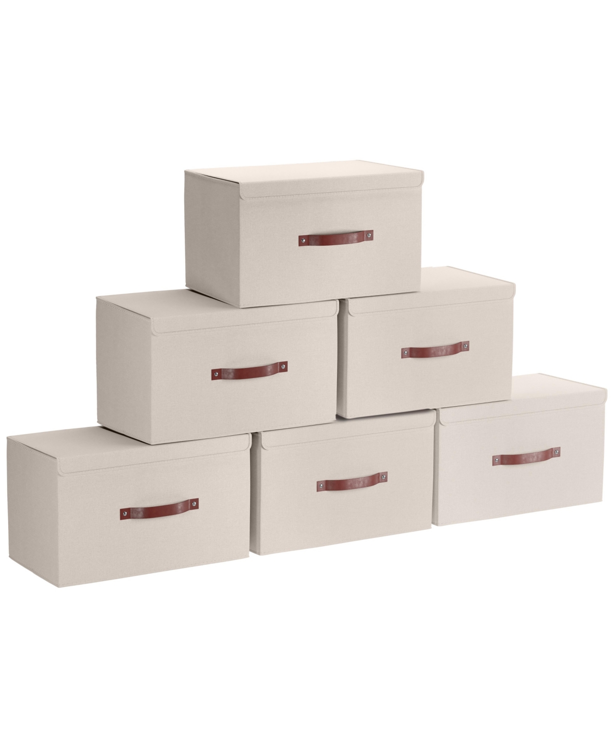 Click here for Ornavo Home 6 Pack Foldable Linen Storage Bin with... prices