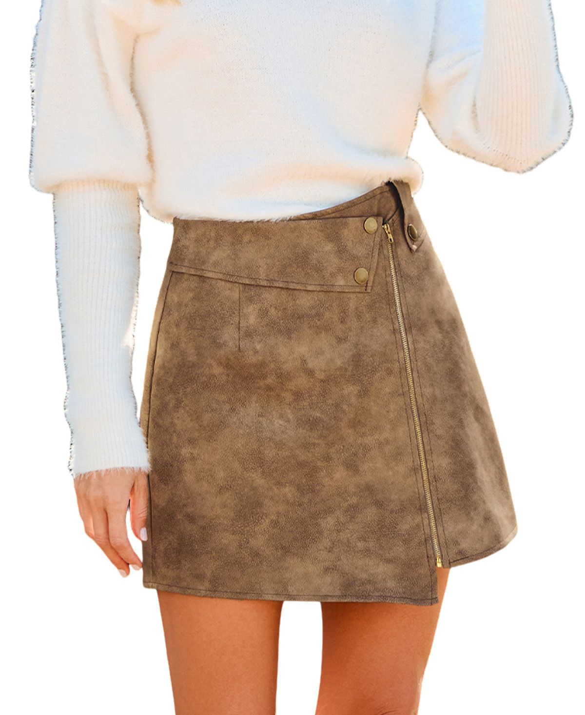 Click here for Cupshe Womens Amuse Me Brown Mini Skirt - Brown prices