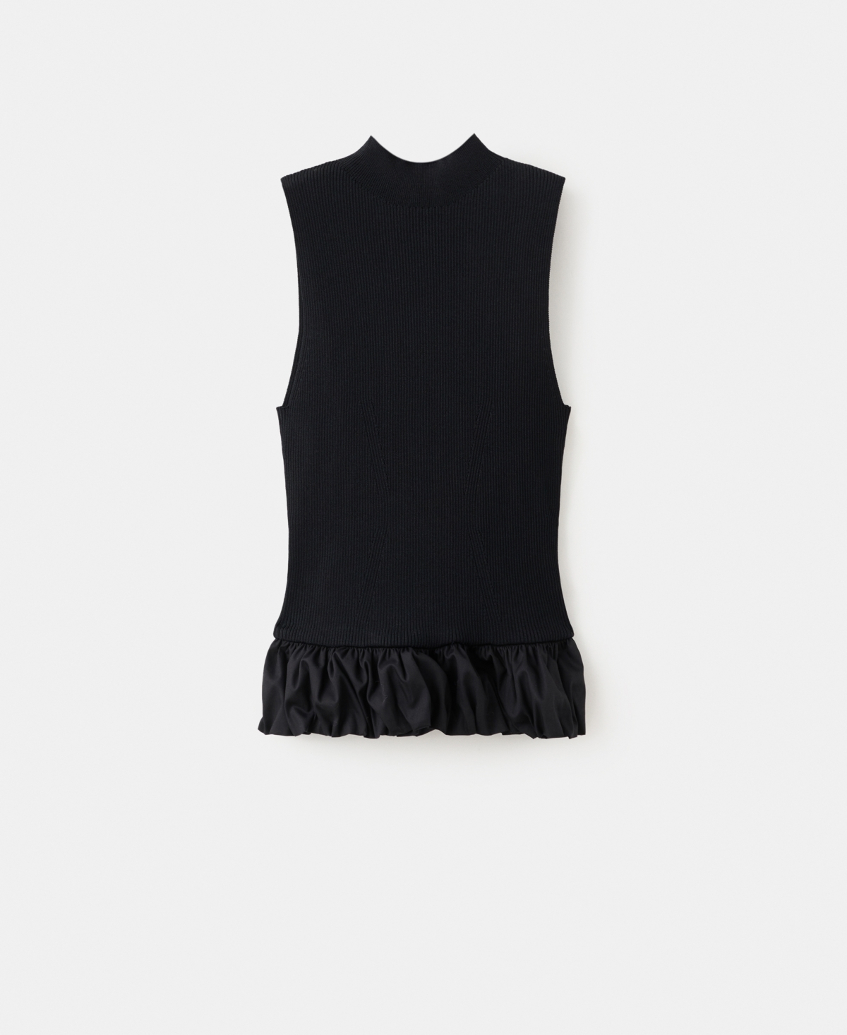 Click here for Mango Womens Combined Ruffle Top - Black prices