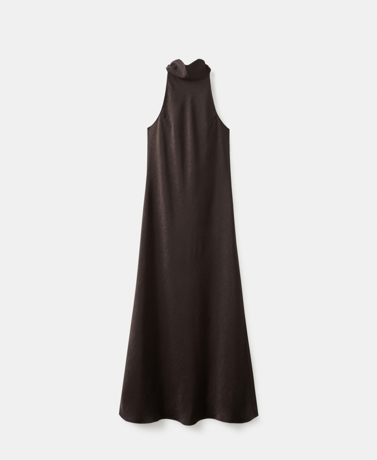 Click here for Mango Womens Creased Effect Satin Dress - Chocolat... prices