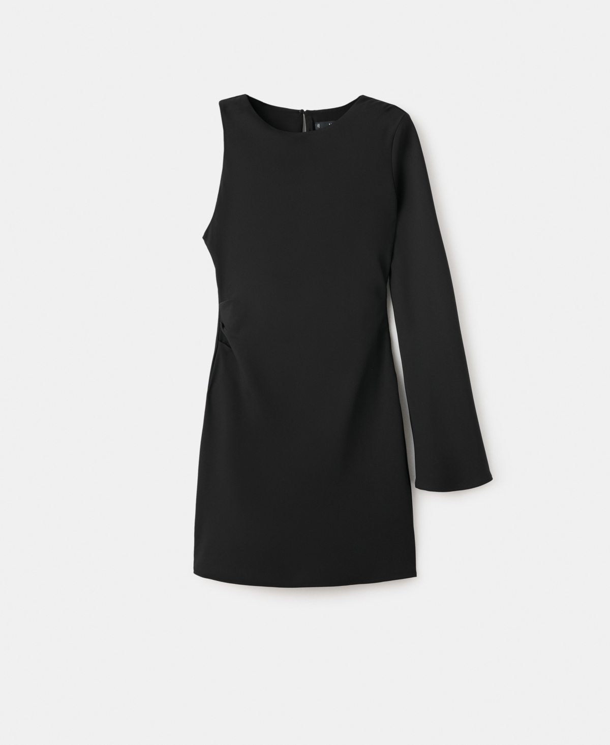 Click here for Mango Womens Asymmetrical Sleeves Dress - Black prices