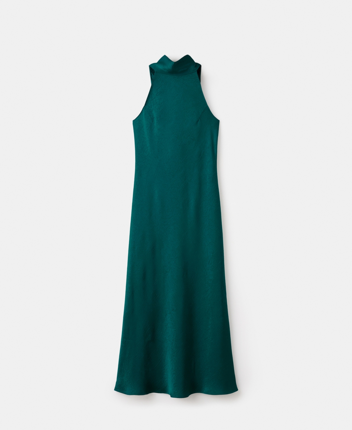 Click here for Mango Womens Creased Effect Satin Dress - Green prices