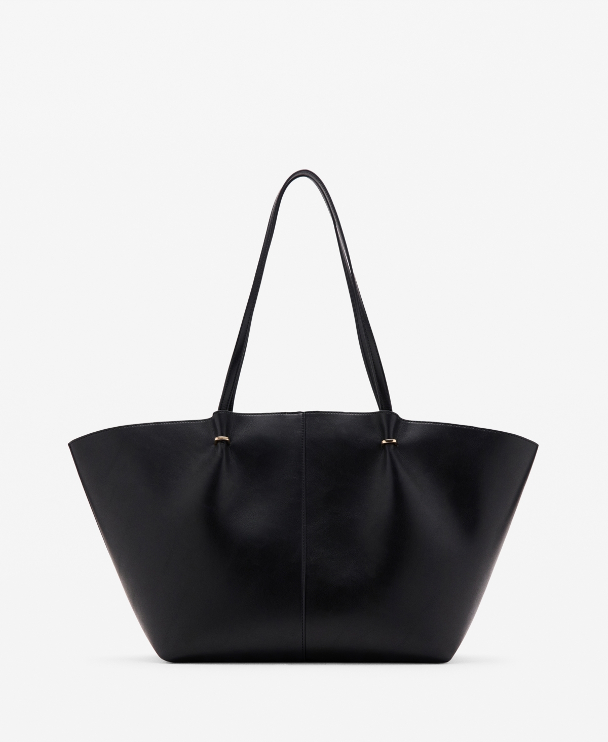 Click here for Mango Womens Metallic Details Shopper Bag - Black prices