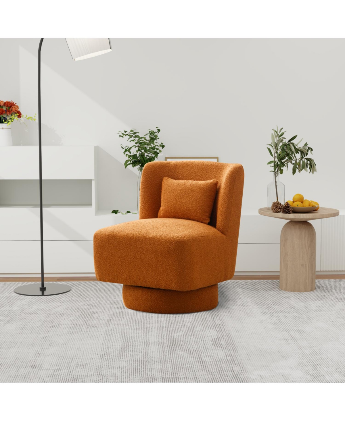 Click here for Streamdale Swivel Accent Chair - Caramel Boucle -... prices