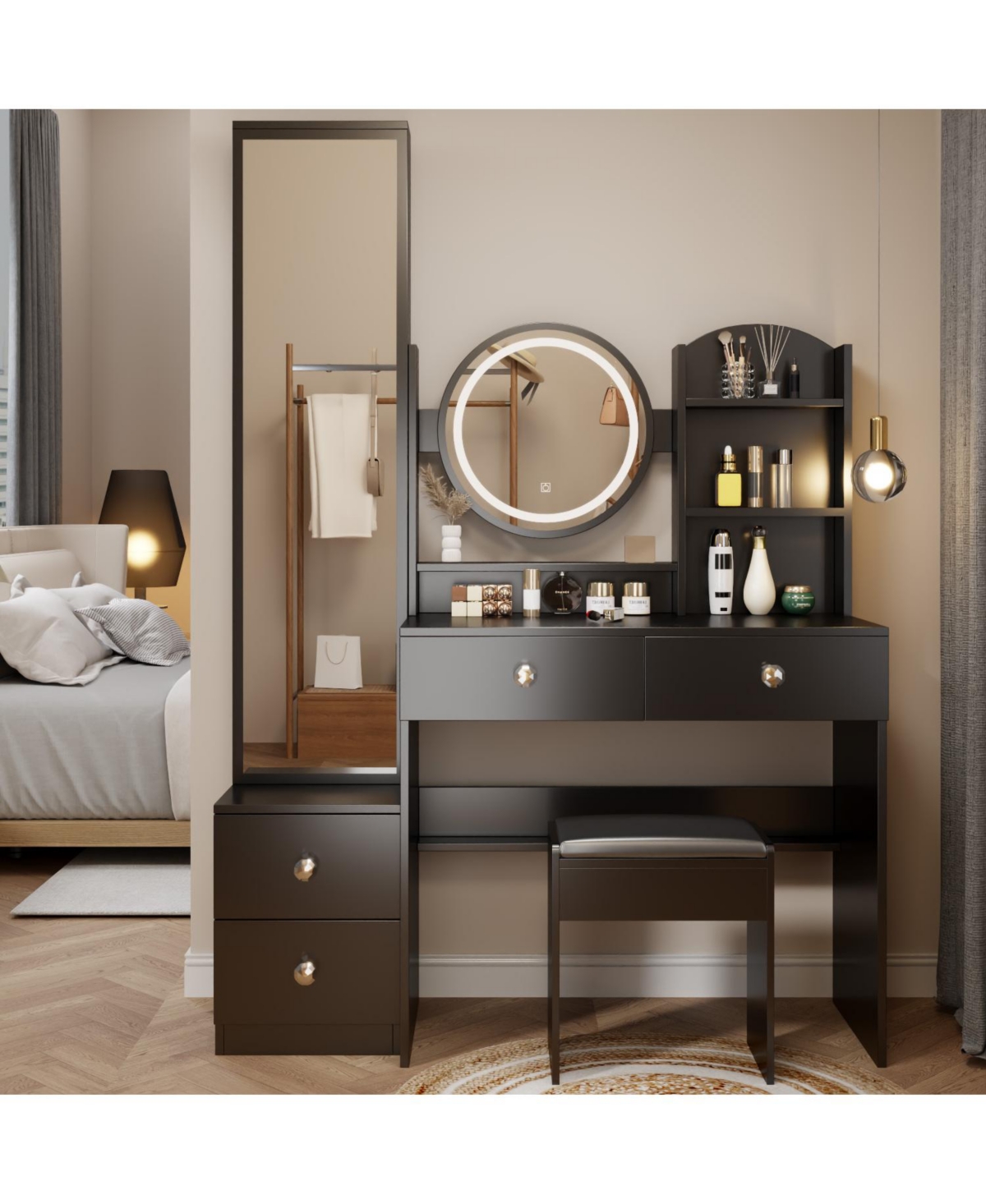 Click here for Streamdale Furniture Chic Vanity & Mirror Set with... prices