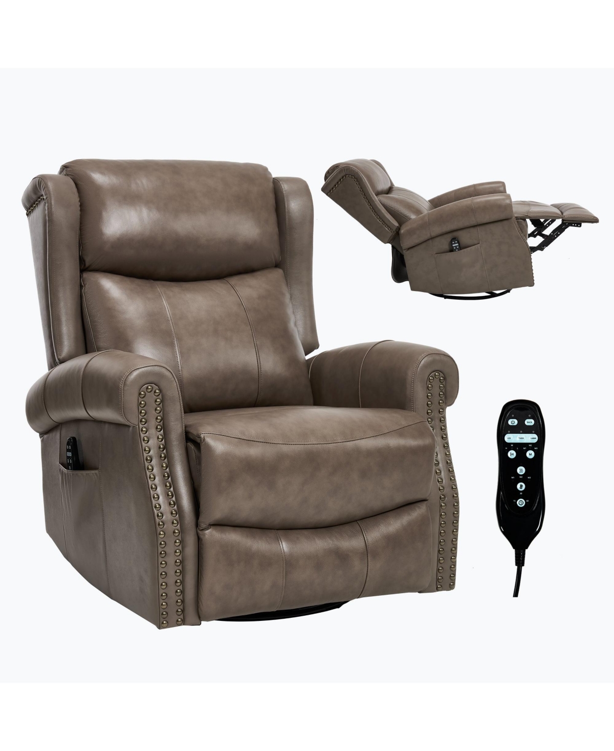 Click here for Boyel Living Genuine Leather Recliner Chair with R... prices