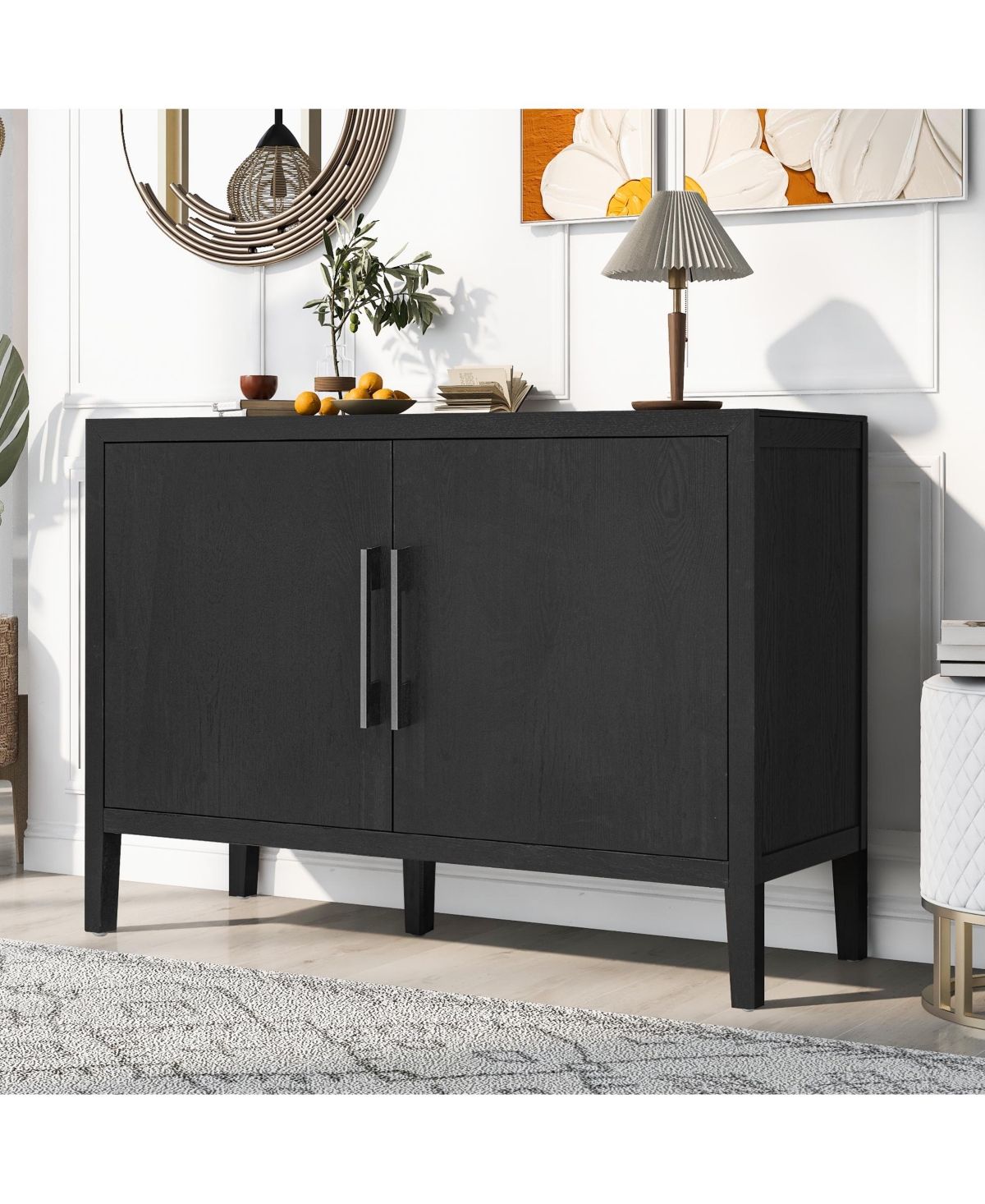 Click here for Lovmor 47.2 Inch Farmhouse Cabinet with Ash Veneer... prices