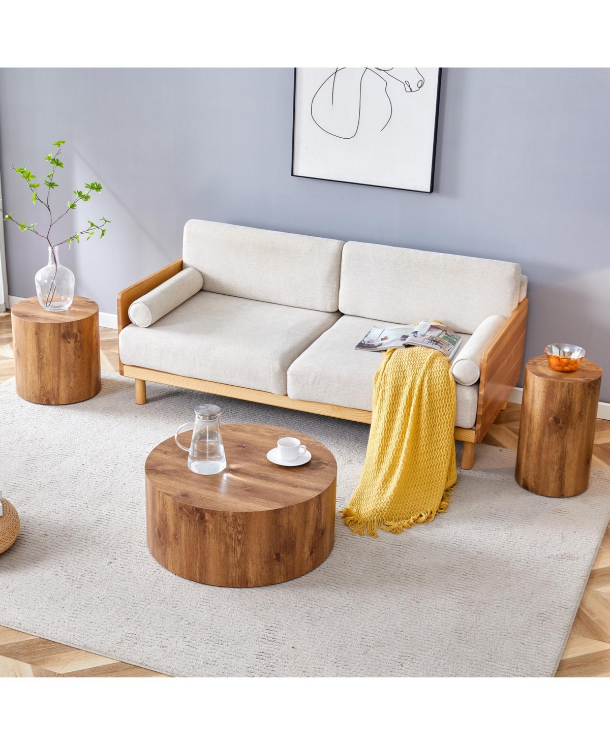 Click here for Streamdale Furniture Modern Minimalist Wood Cylind... prices