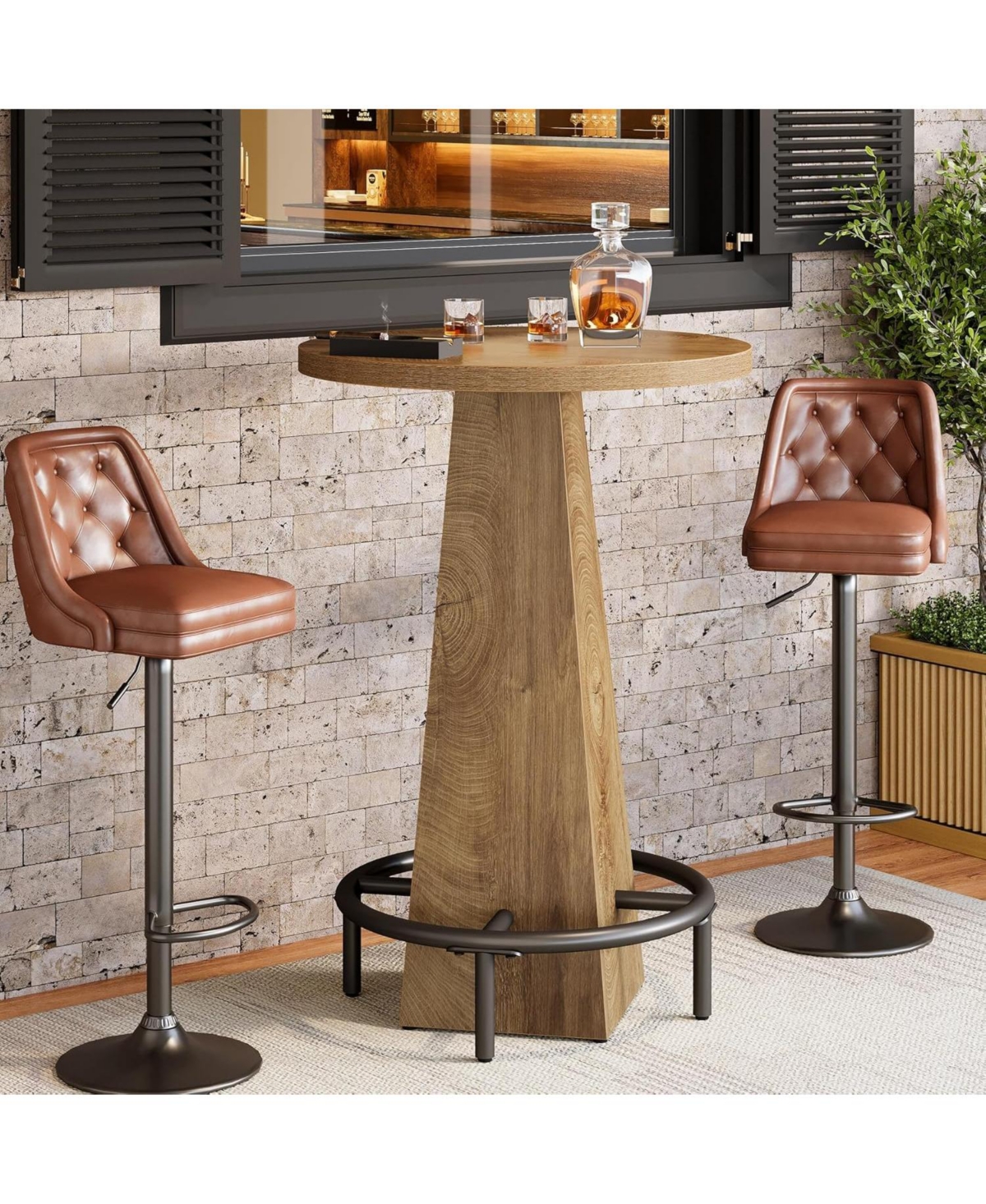 Click here for Tribesigns Bar Table  37.4" High Round Pub Ta... prices