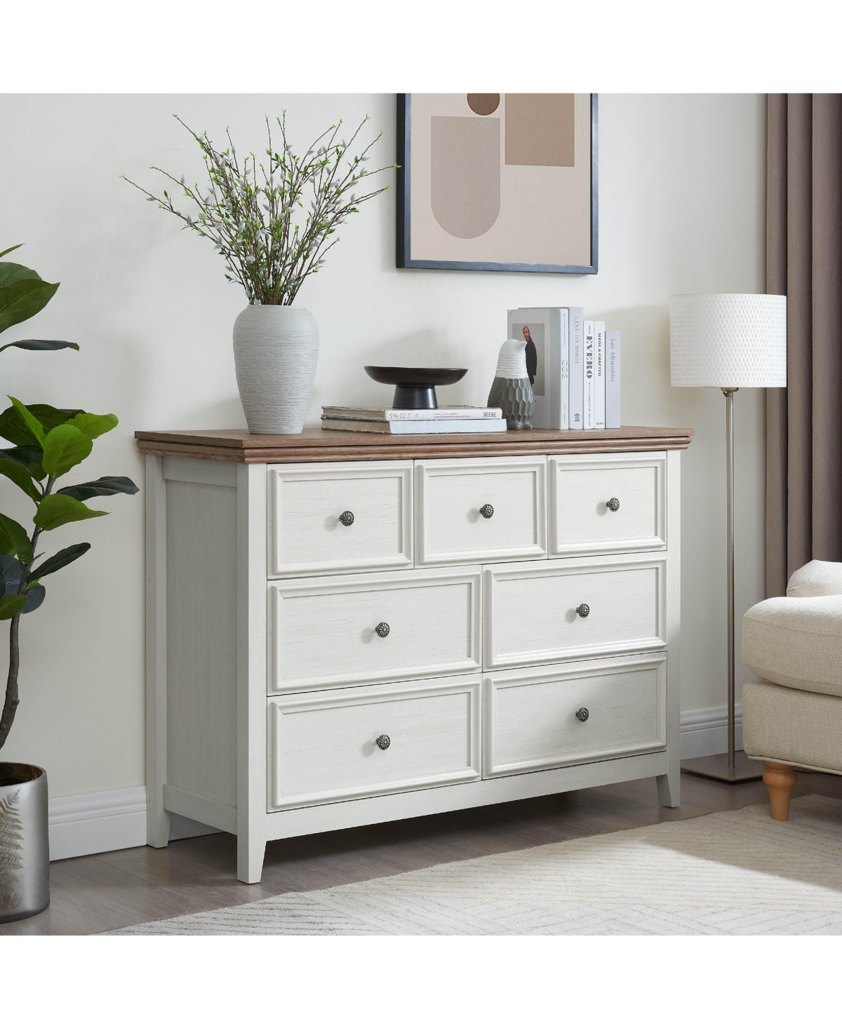 Click here for Lovmor 7-Drawer Wood Dresser with Anti-Tipping Dev... prices