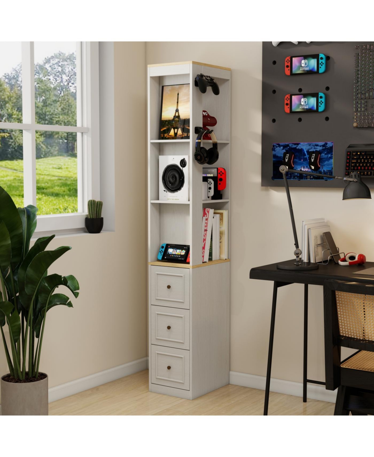 Click here for Streamdale Furniture 73 Slim Storage Cabinet  3-Ti... prices