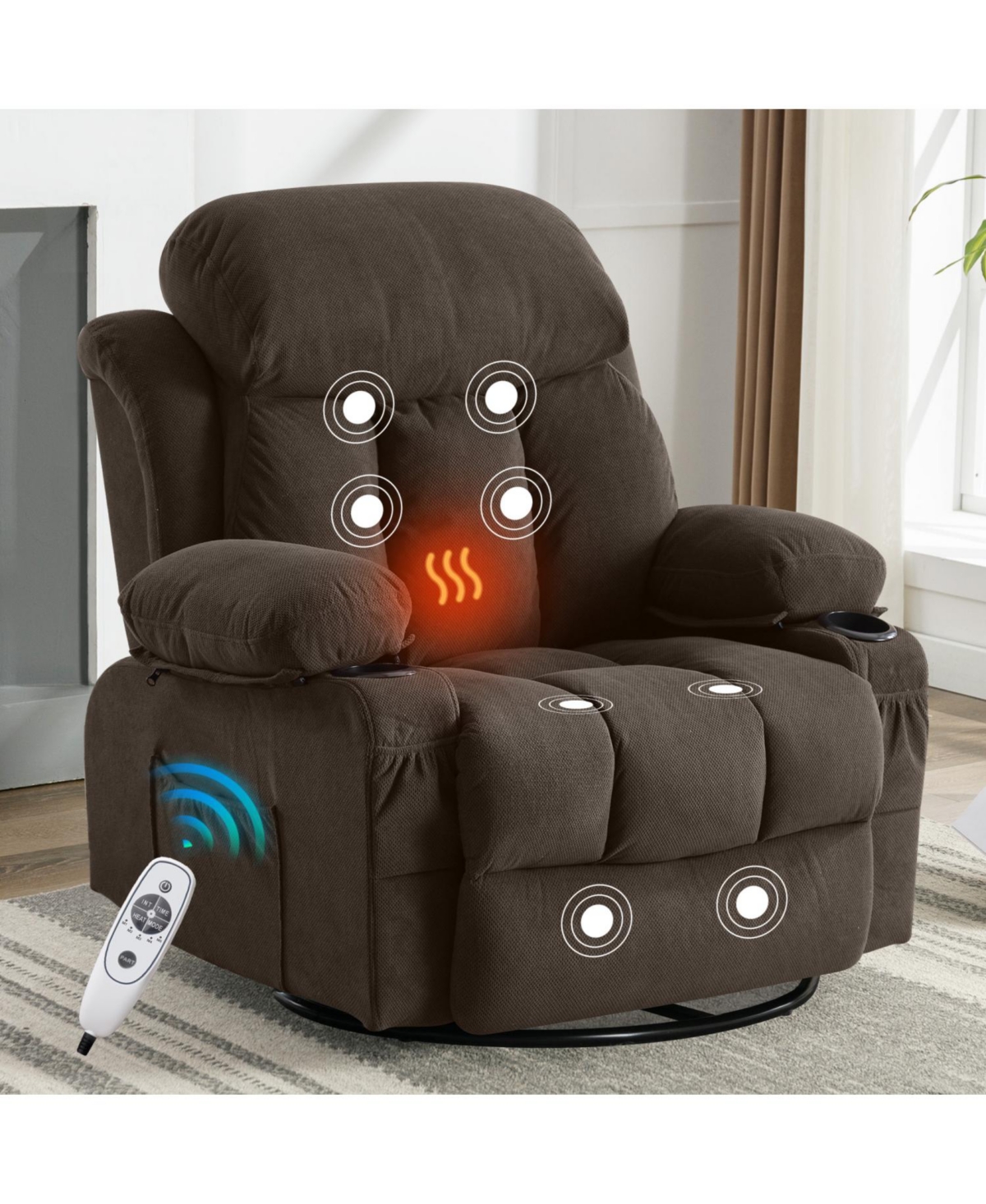 Click here for Streamdale Furniture Heated Massage Recliner Sofa... prices