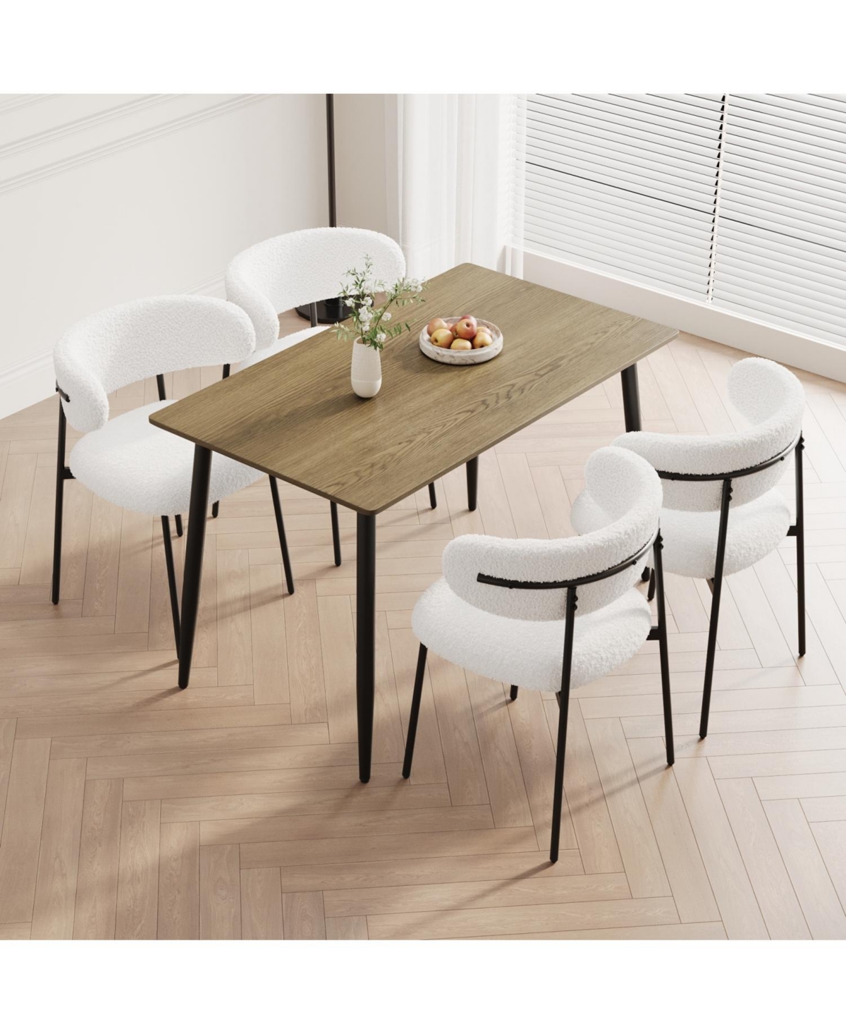 Click here for Streamdale Furniture Walnut Wood Grain Dining Set... prices