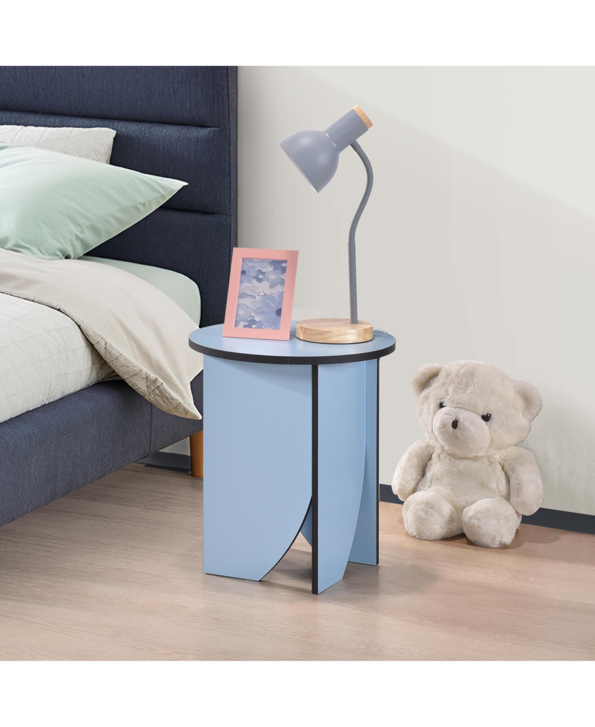 Click here for Kings Brand Furniture Zoe Modern End Table - Blue prices