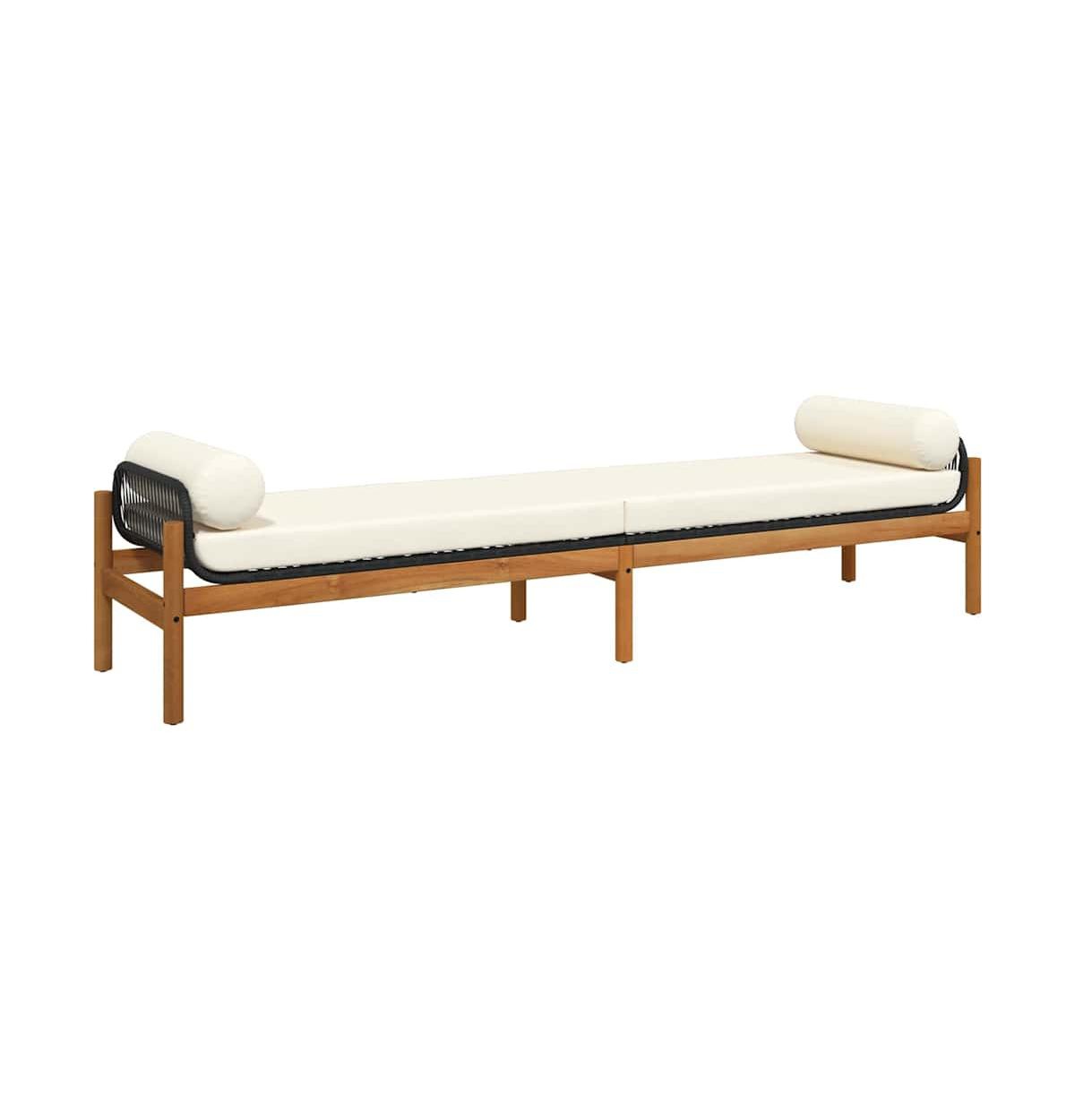 Click here for vidaXL Garden Bench Black and Cream - Black prices