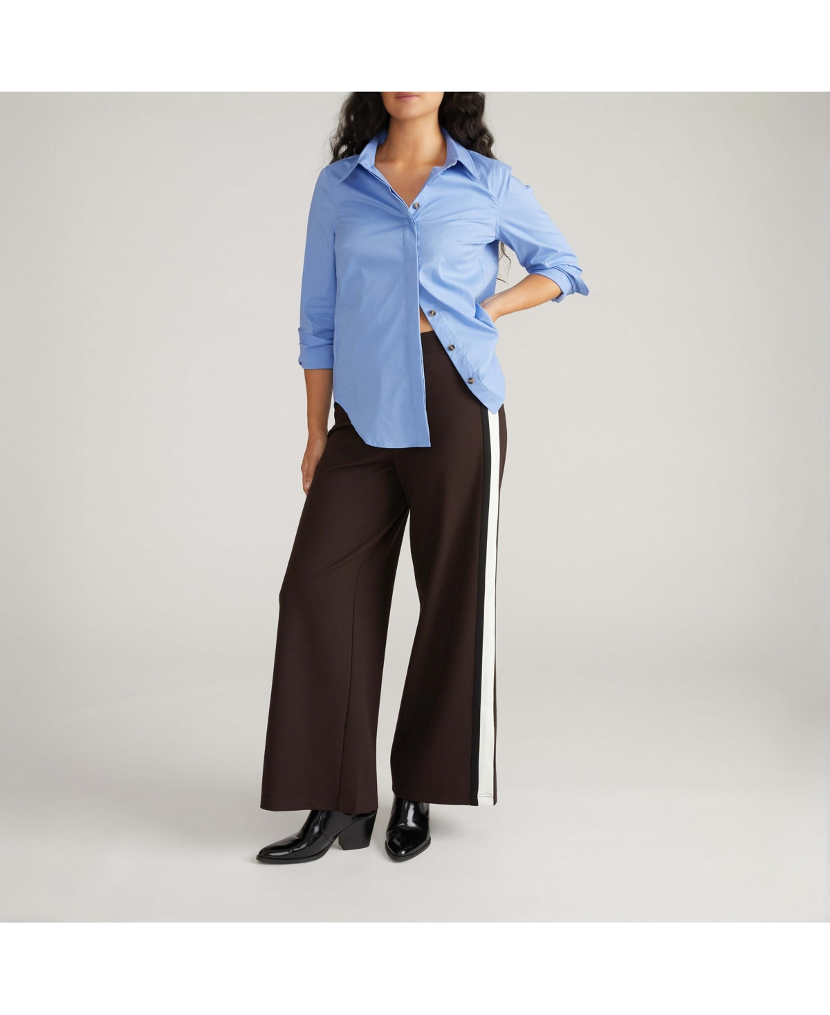 Click here for Universal Standard Plus Size Elbe Stretch Poplin S... prices