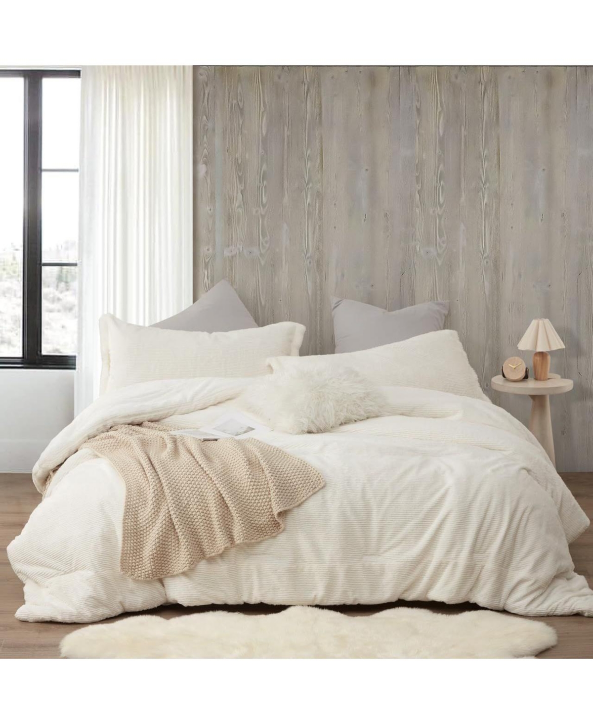 Click here for Coma Inducer Ribbed Oversized Comforter Set - Ivor... prices